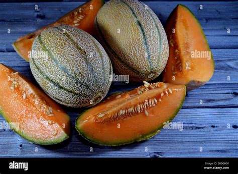 Muskmelon Cucumis Melo Or Melon A Species Of Cucumis That Has Been