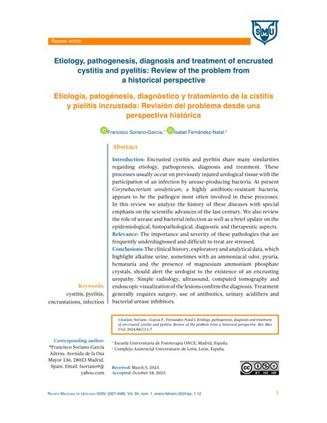 Pdf Etiology Pathogenesis Diagnosis And Treatment Of Encrusted Cystitis And Pyelitis Review