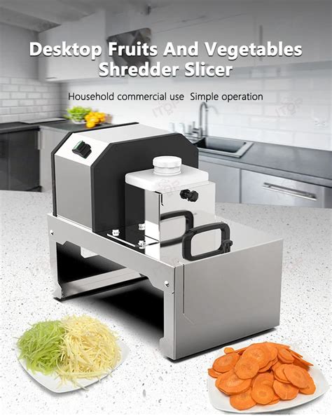 Full Automatic Electric Vegetable Fruit Cutter 250w Stainless Steel Fruit And Vegetable Slicing