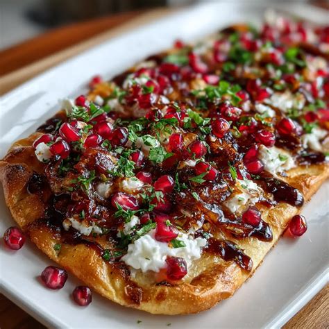 Pomegranate And Goat Cheese Flatbread