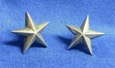 Wwii Army Or Usmc Brigadier General Rank Star Collar Insignia Set