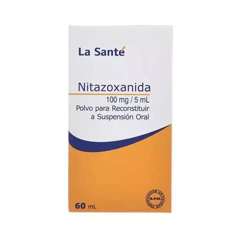 Nitazoxanida 100 Mg5 Ml Suspensión 60 Ml Tratamiento De Infeccione