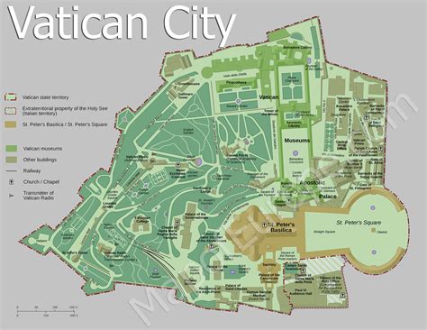 The Vatican Rome Map