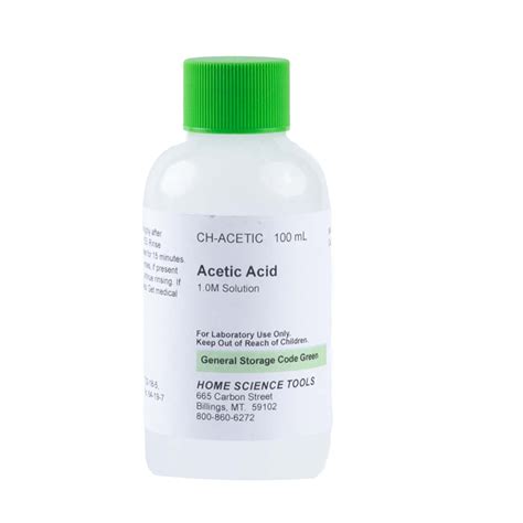 Acetic Acid Solution 1 M 100 Ml Home Science Tools