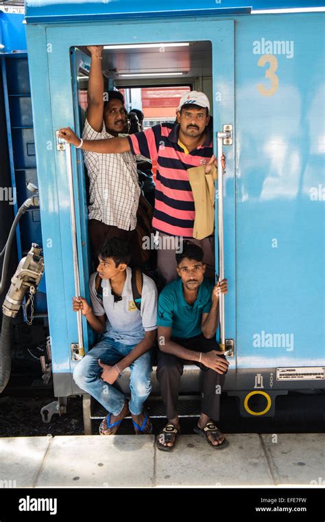 Crowded Class 3 Carriagechinese Built Locomotivetrain At Kandy Central Train Stationkandysri