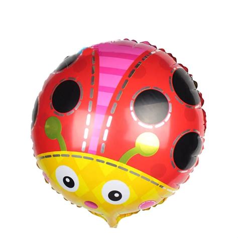 10 Balão Metalizado Joaninha De 45 Cm Varetas Elo7