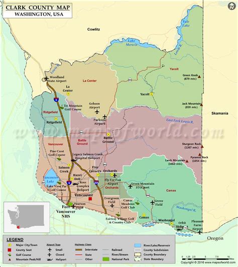Clark County Zip Code Map Washington United States Map