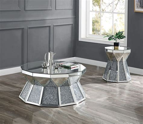 Acme Noralie N Vii Coffee Table 88060 Coffee Table Mirrored Coffee