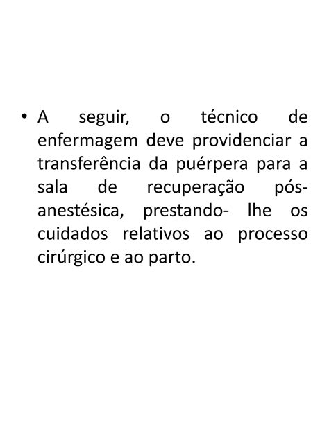 Assistência De Enfermagem Durante O Parto Cesáreo Pptx