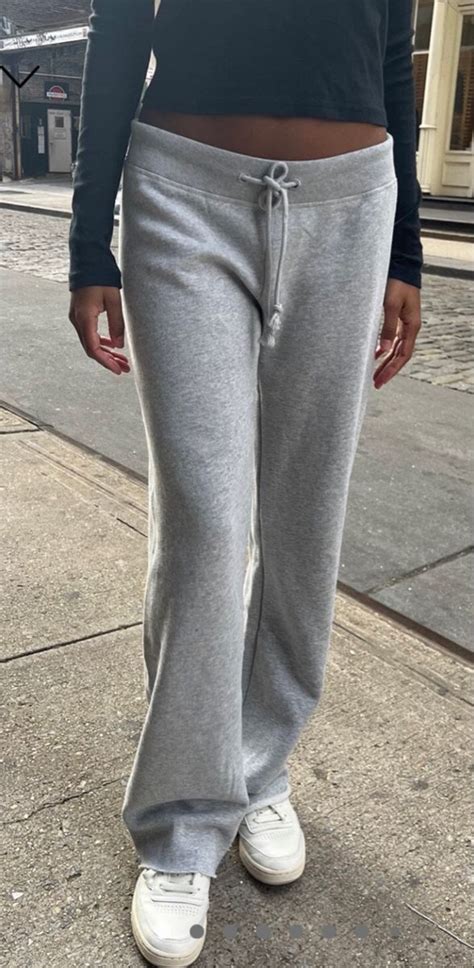 Brandy Melville Grey Rainey Sweatpants Fame Clothes Casual Style