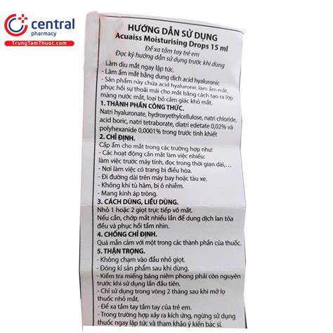 ChÍnh HÃng Thuốc Nhỏ Mắt Acuaiss Cải Thiện Khô Mắt Hiệu Quả