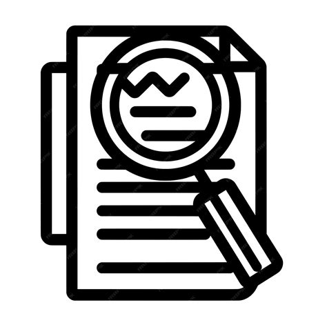Icon Of Magnifying Glass Over Document Premium Ai Generated Vector