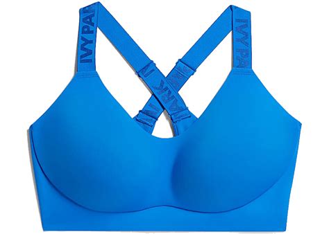 Adidas Ivy Park Medium Support Cutout Bra Plus Size Glory Blue Side