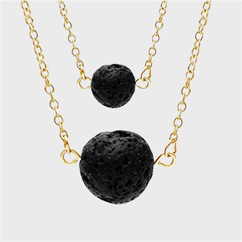 Lava Stone Essential Oil Diffuser Necklace Alcyon
