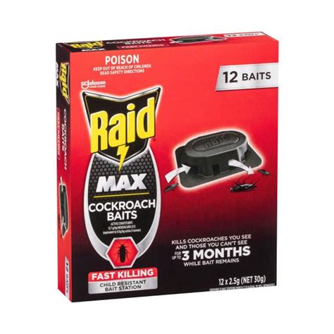Buy Raid Max Insect Cockroach Baits Traps 12 Pack Coles