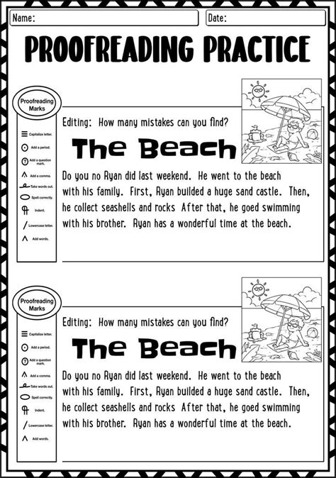 Proofreading Worksheets Elementary In 2024 Proofreading Exercises Reading Comprehension