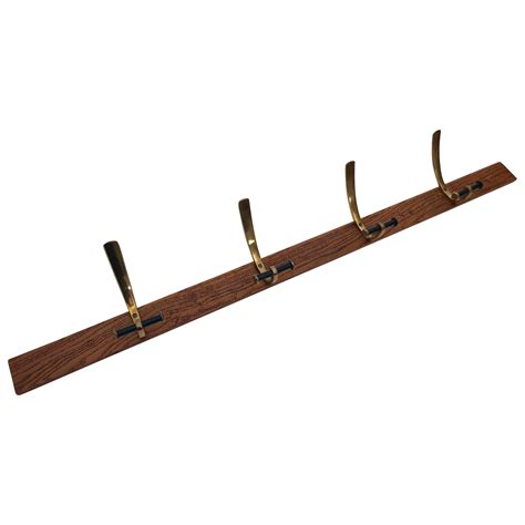 Four Wall Mounted Brass Hooks By Hertha Baller Austria 1950 For Sale