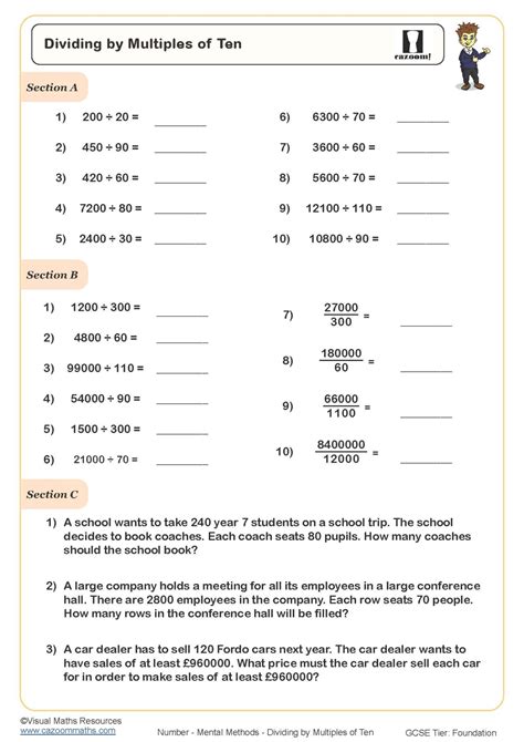 dividing by multiples of ten worksheet fun and engaging pdf worksheets