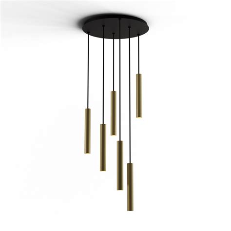 combi pendant 12 circular 6 combo brass with matte black canopy