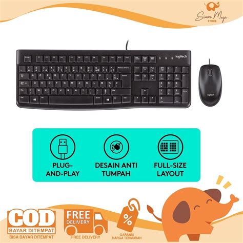 Jual Logitech Mouse Keyboard Kabel Mk120 Keyboard And Mouse