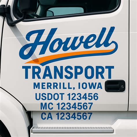Custom Truck Door Decal Sticker Signs Us Dot Compliant Truck Door Le