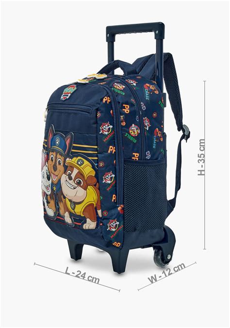 Shop Paw Patrol Applique Detail Trolley Backpack With Retractable