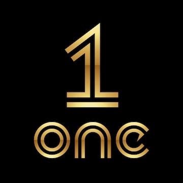 Premium Vector Golden Symbol For Number 1 On A Black Background Icon 5