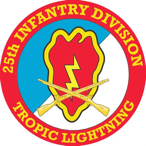 25th Infantry Division With Crossed Rifles Decal
