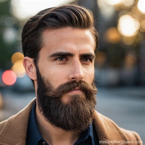 Handsome Man With A Beard Stable Diffusion Online