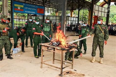 Aa နှင့် ညီနောင်မဟာမိတ်များက မိုင်းယုတွင်ဖမ်းမိသည့် မူးယစ်ဆေးဝါးများကို