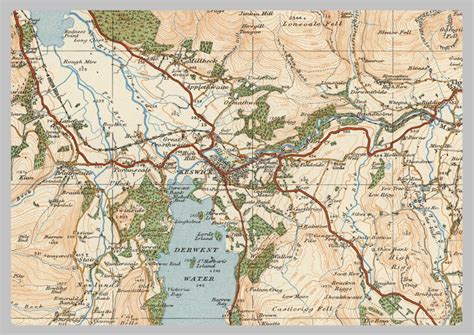 1920 Collection Keswick And Ambleside Ordnance Survey Map I Love Maps