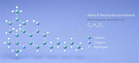 Delta 8 Tetrahydrocannabinol Molecule Molecular Structures Delta 8