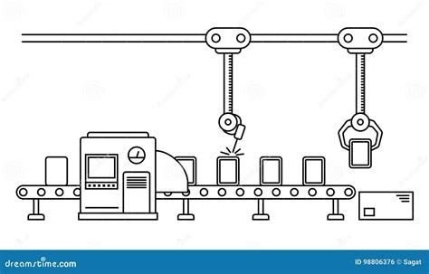 Assembly Line Illustration