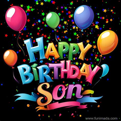 Exciting Cheerful Sons Birthday With Balloons Video Download On