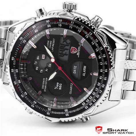 Mens Watches Free Courier Shark Eightgill Series Dual Movement