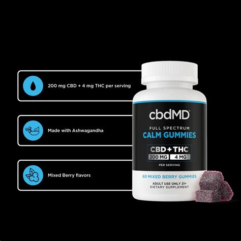 Calming Gummies With Full Spectrum Cbd Thc Cbdmd