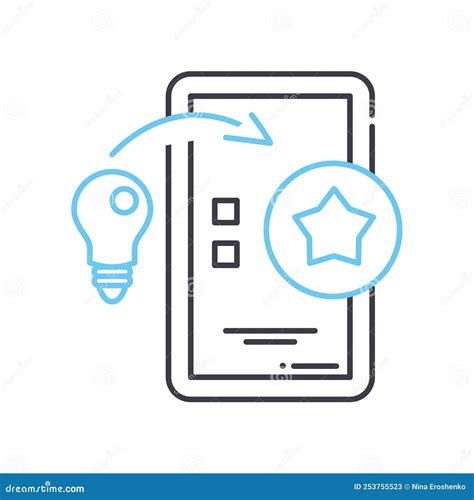 Apps Development Line Icon Outline Symbol Vector Illustration