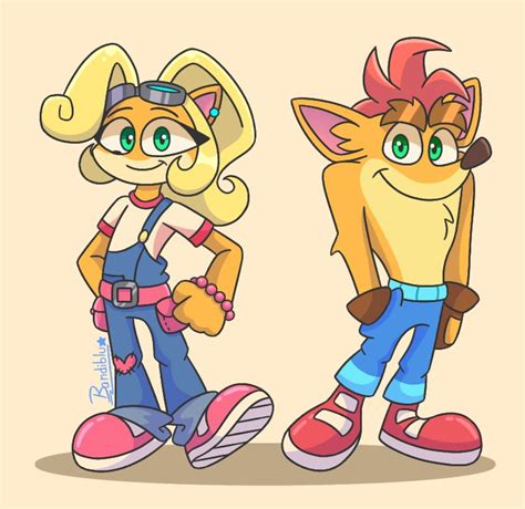 151399 Safe Artistbandibluart Coco Bandicoot Crash Bandicoot