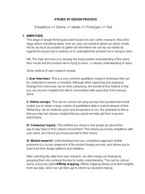 Stages Of Design Process Pdf Prototype Cognitive Science