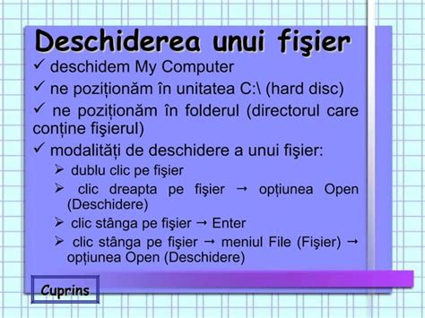 Operatii Cu Fisieresifolderesam Ppt