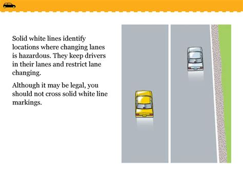 Solid White Lines Indicate