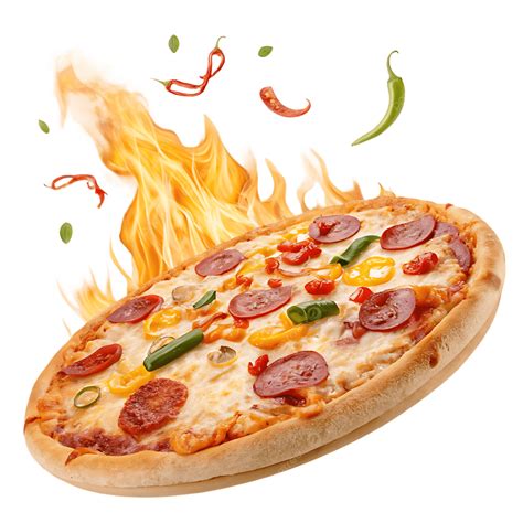 Pizza Dengan Api Api Pizza Pizza Yang Lezat Png Transparan Dan