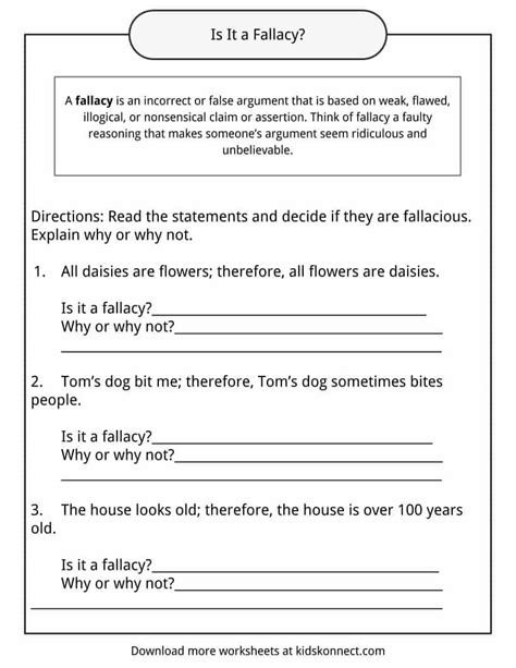 Fallacy Examples Definition And Worksheets Artofit