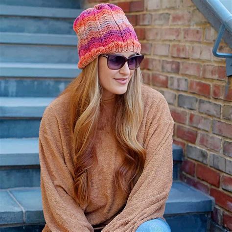 Womens Wave Knit Hat Pattern