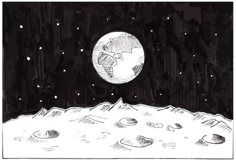 How To Draw Earths Moon