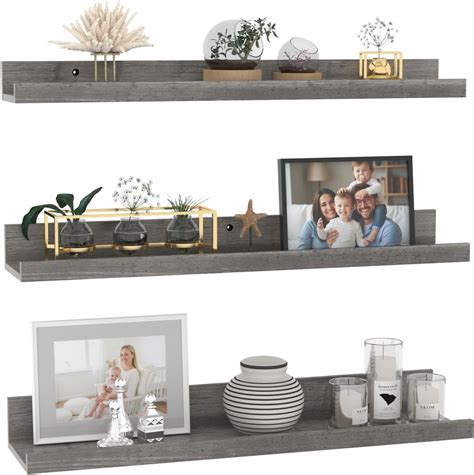 Tgarden 24 Inch Grey Floating Shelves For Wall Mount