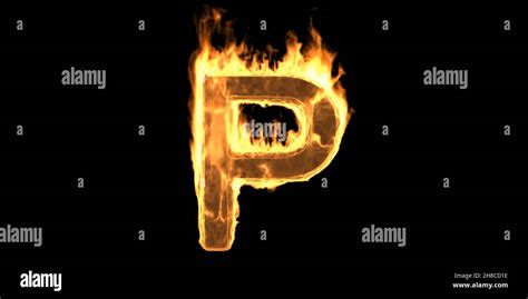 P Alphabet In Fire