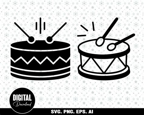Drum Svg Drummer Svg Drum Clipart Svg Png Musical Notes Etsy