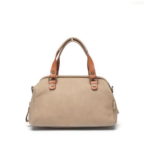 Leren Handtas Dames Taupe Berba Your Bag For Life