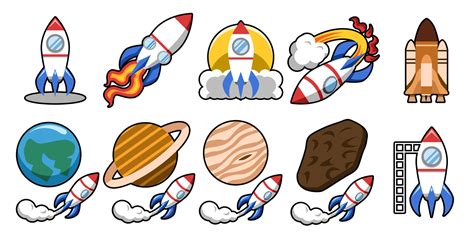 Rocket Vector Set Collection Graphic Clipart Design 20433862 Vector Art